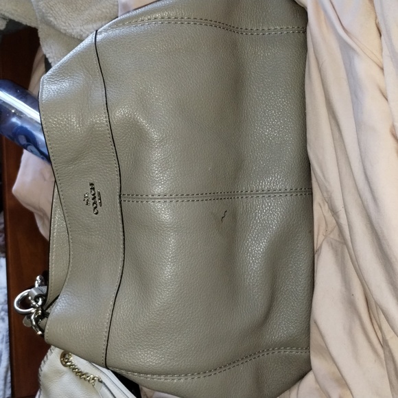 Coach | Bags | Coach Like New Grey Pebbled Leather Lexi Bag | Poshmark